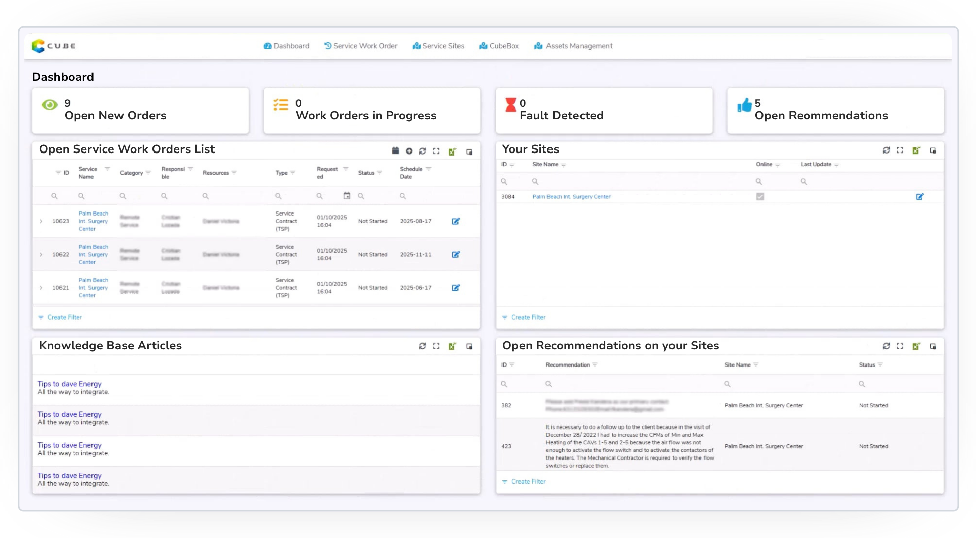 Service Fusion Landing Page